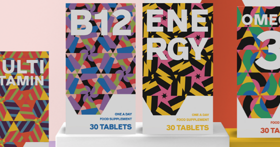 Modern Vitamin Supplement Concept on Packaging of the World - Creative ...