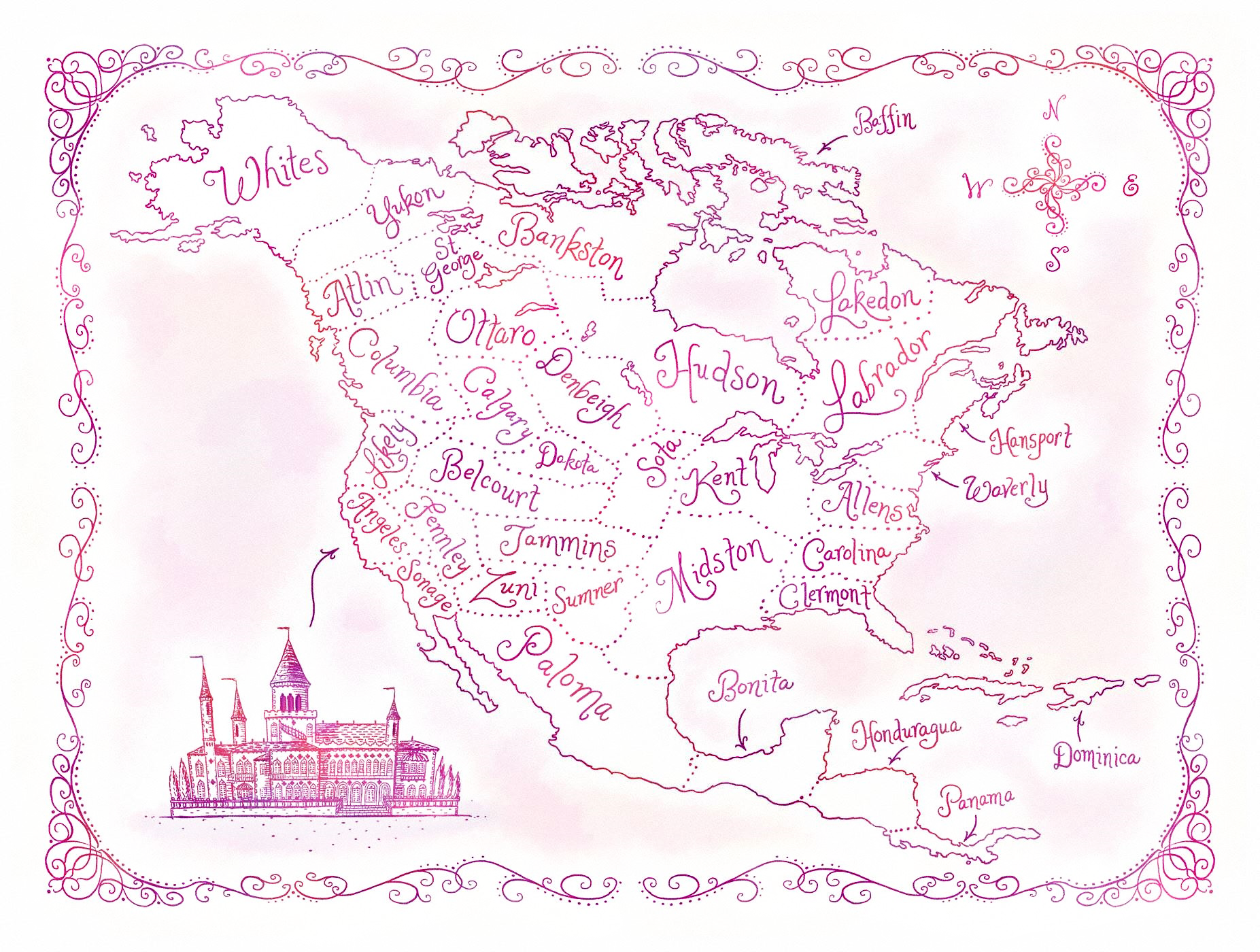 Book Stuff: The Selection - Map: Illéa