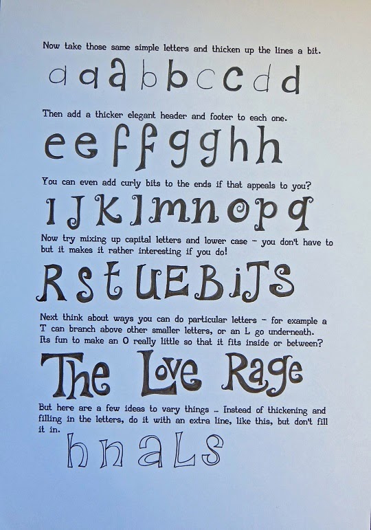 Rosie's Arty Stuff: LETTERING TUTORIAL....