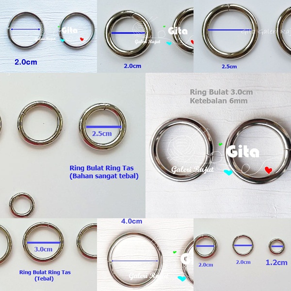 Gita Galeri Rajut: Aksesoris Tas: Pengait, Ring Tas, & Ring Jalan