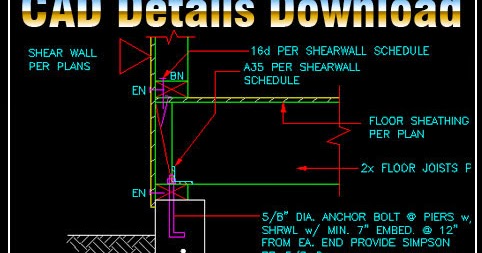 CAD Drawings Free Download: Construction Details 1 - CAD Drawings Download