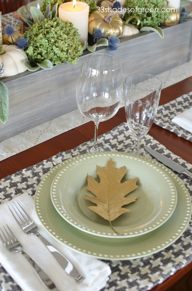 33 Shades of Green: Fall Decorating - DIY Tablescape