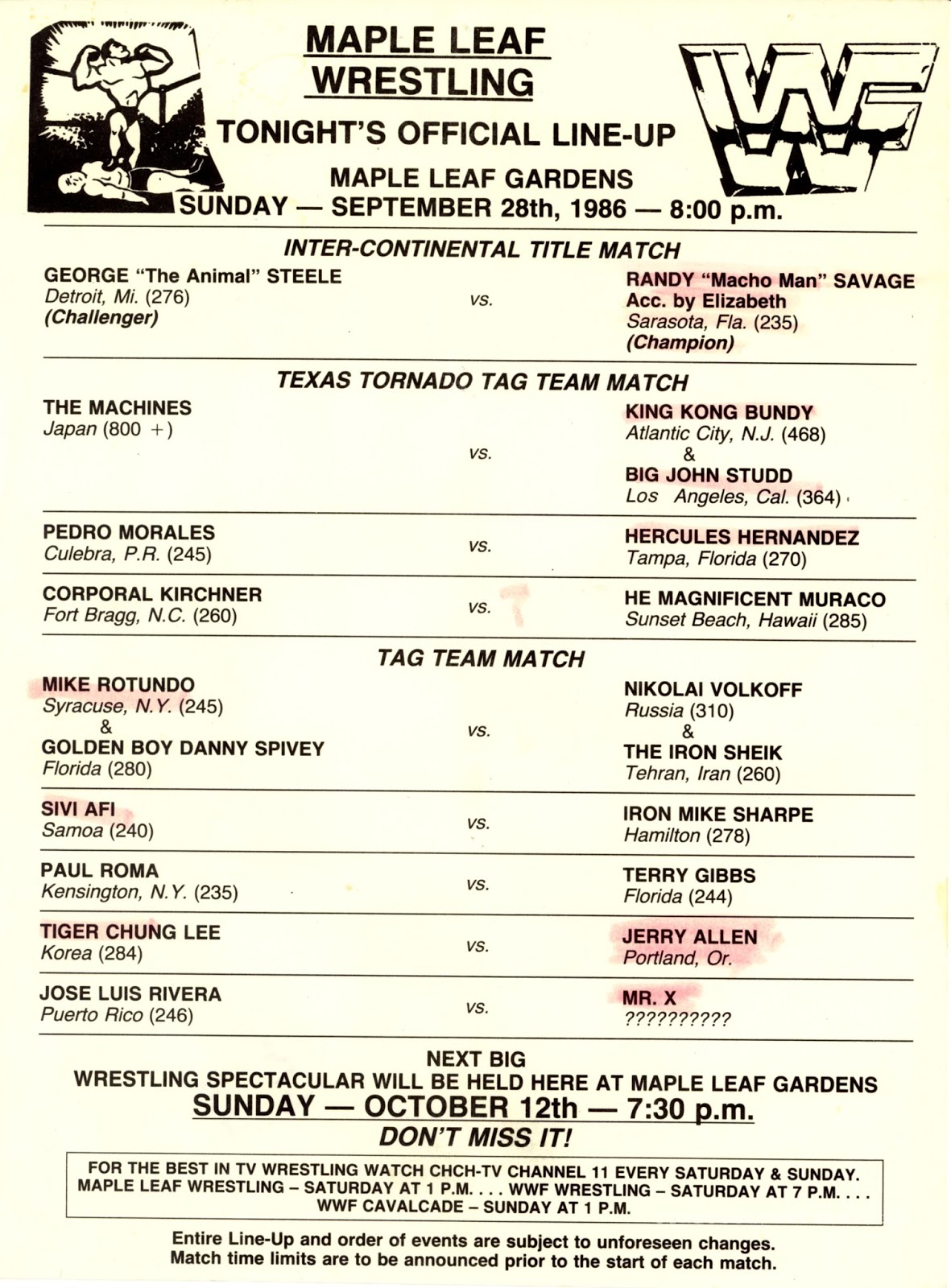 Maple Leaf Gardens Wrestling