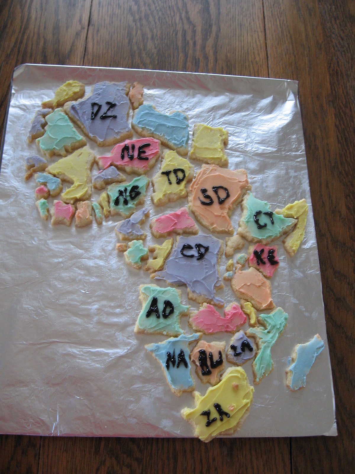 Almost Unschoolers: Geography Cookies - Countries of Africa