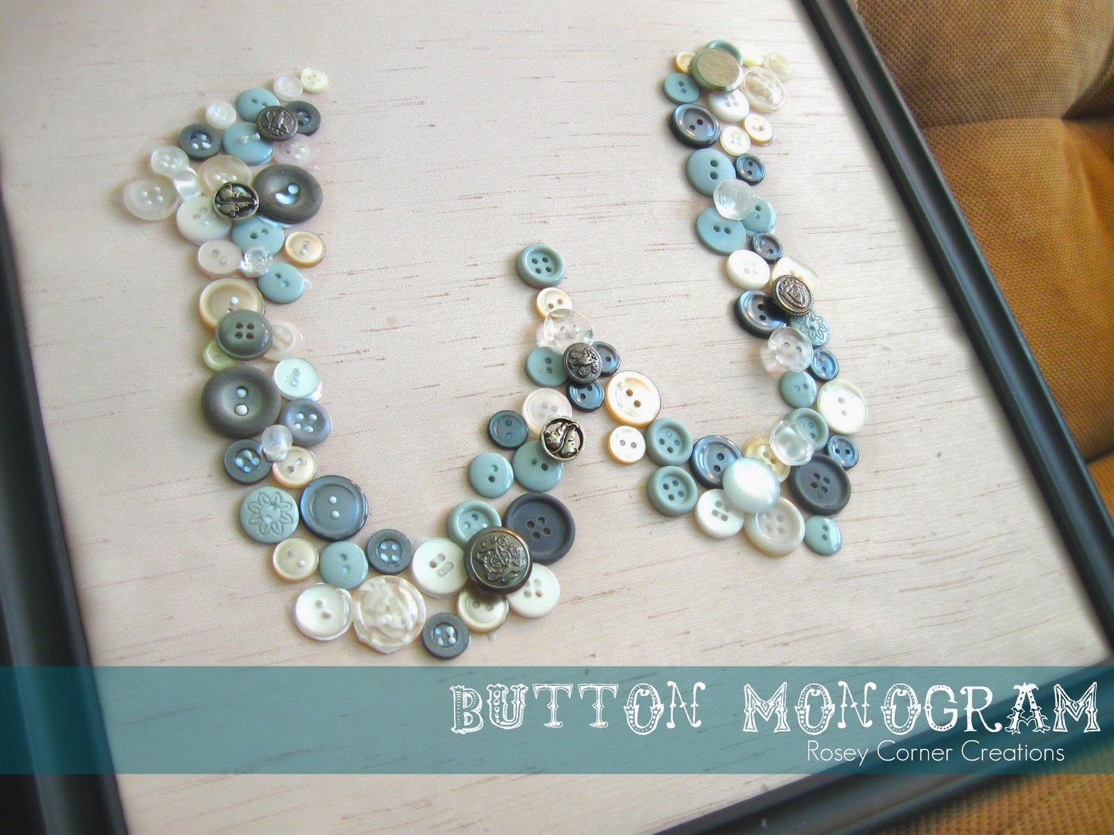Rosey Corner Creations: Button Monogram tutorial - More projects for my ...