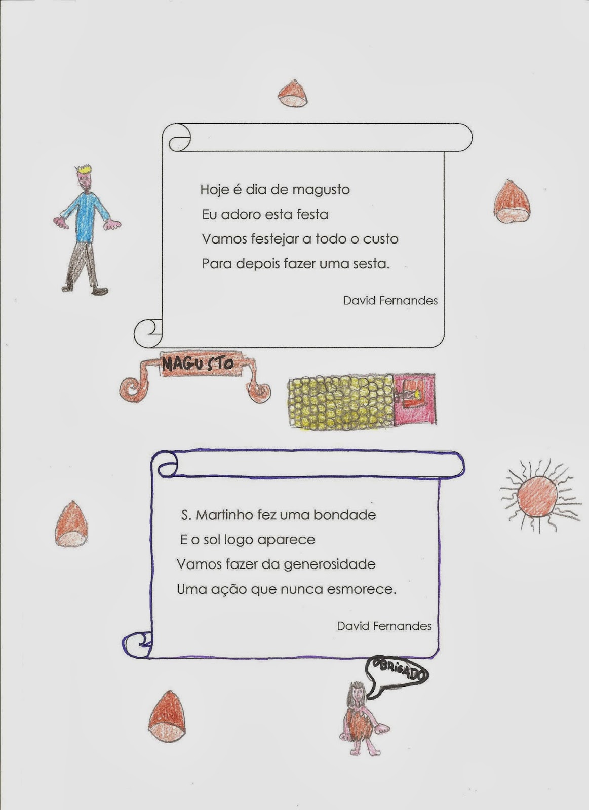 Aventuras de Palmo e Meio: Quadras sobre o magusto
