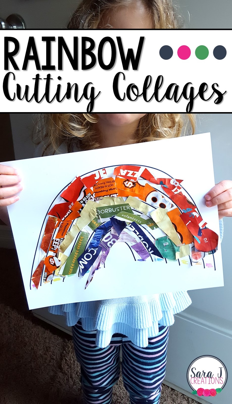 Rainbow Cutting Collage | Sara J Creations