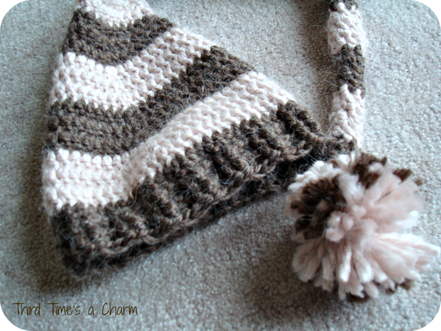 Third Time's a Charm: Newborn Stocking Caps x 2