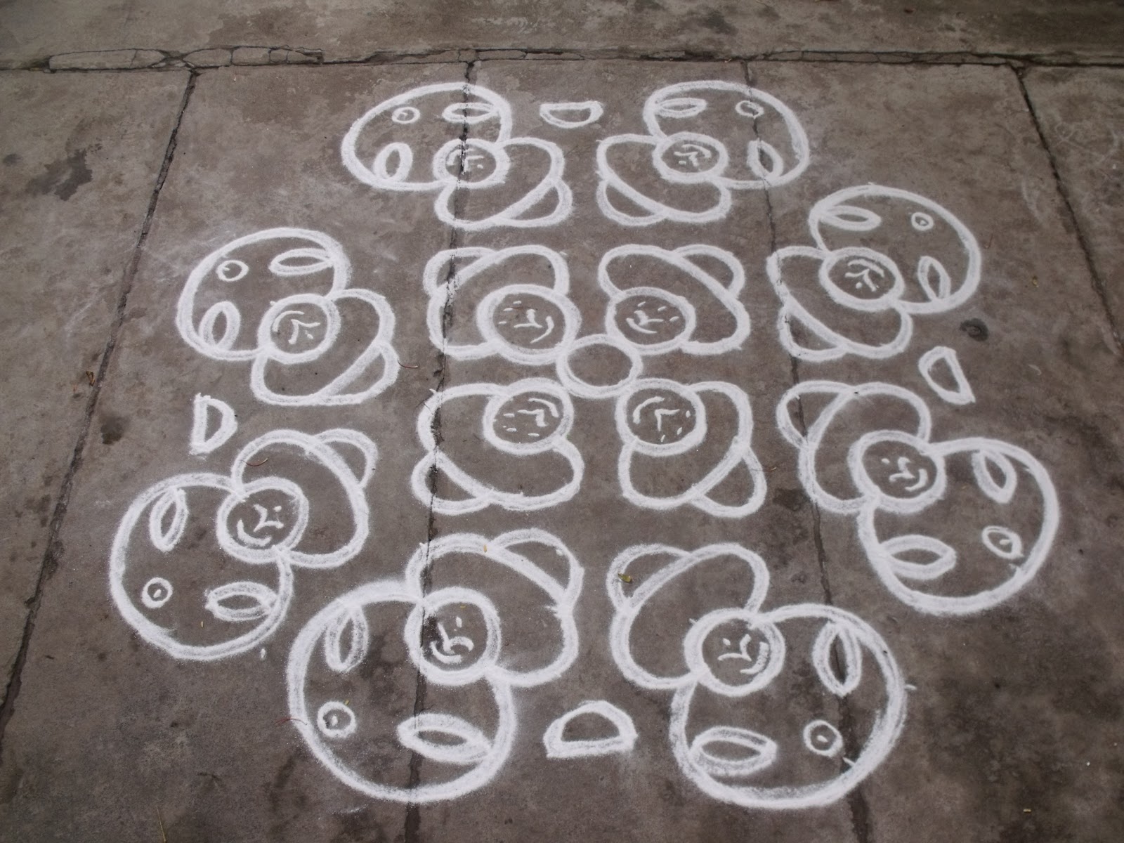 Rangoli designs/Kolam: 14-8 Varisai ner pulli 8 varai kolam