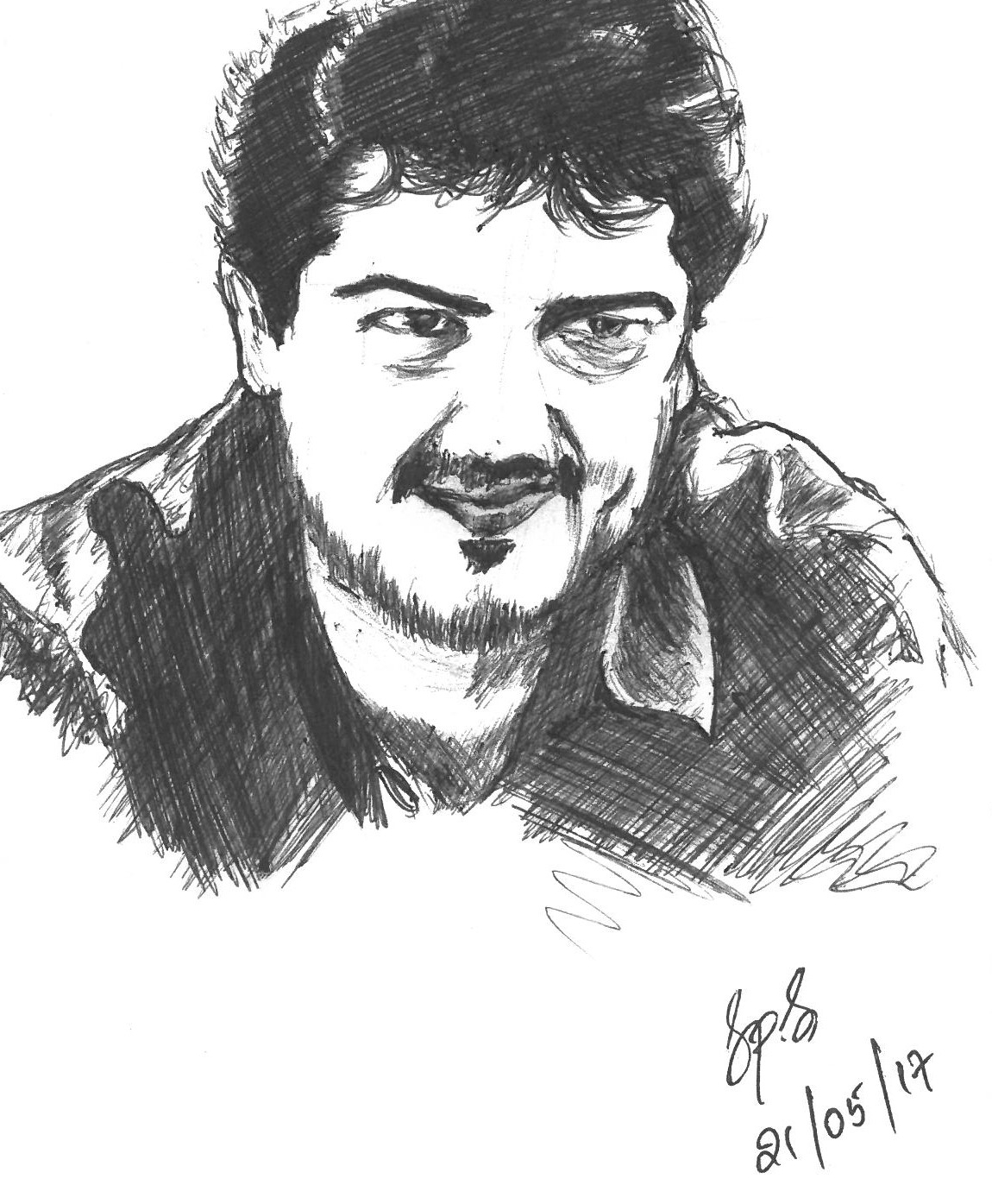 portrait paintings: Ajith Kumar