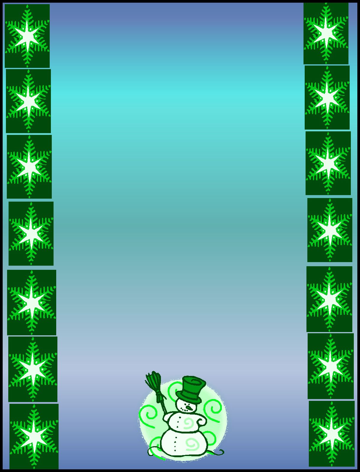 Snowman Borders,Frames And Backdrops