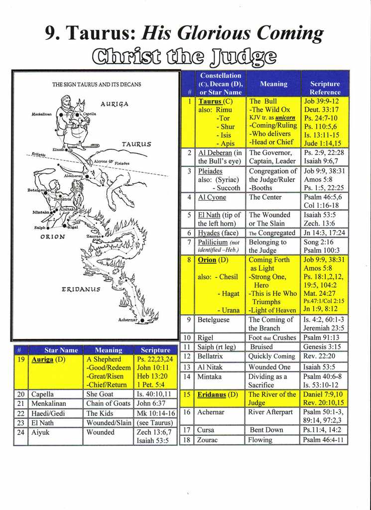 Mazzaroth Gospel: Mazzaroth Outline and Charts