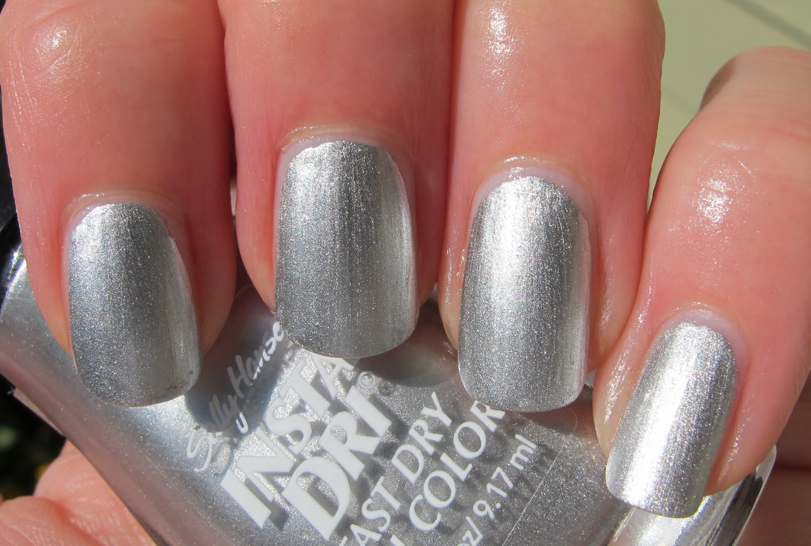 Never Enough Nails: One-Coater Alert: Sally Hansen Insta Dri in Silver ...