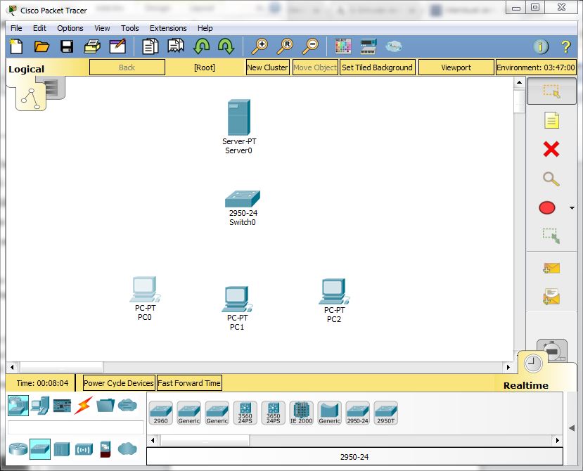 Chendikiany: MEMBUAT JARINGAN CLIENT-SERVER DENGAN CISCO PACKET TRACER