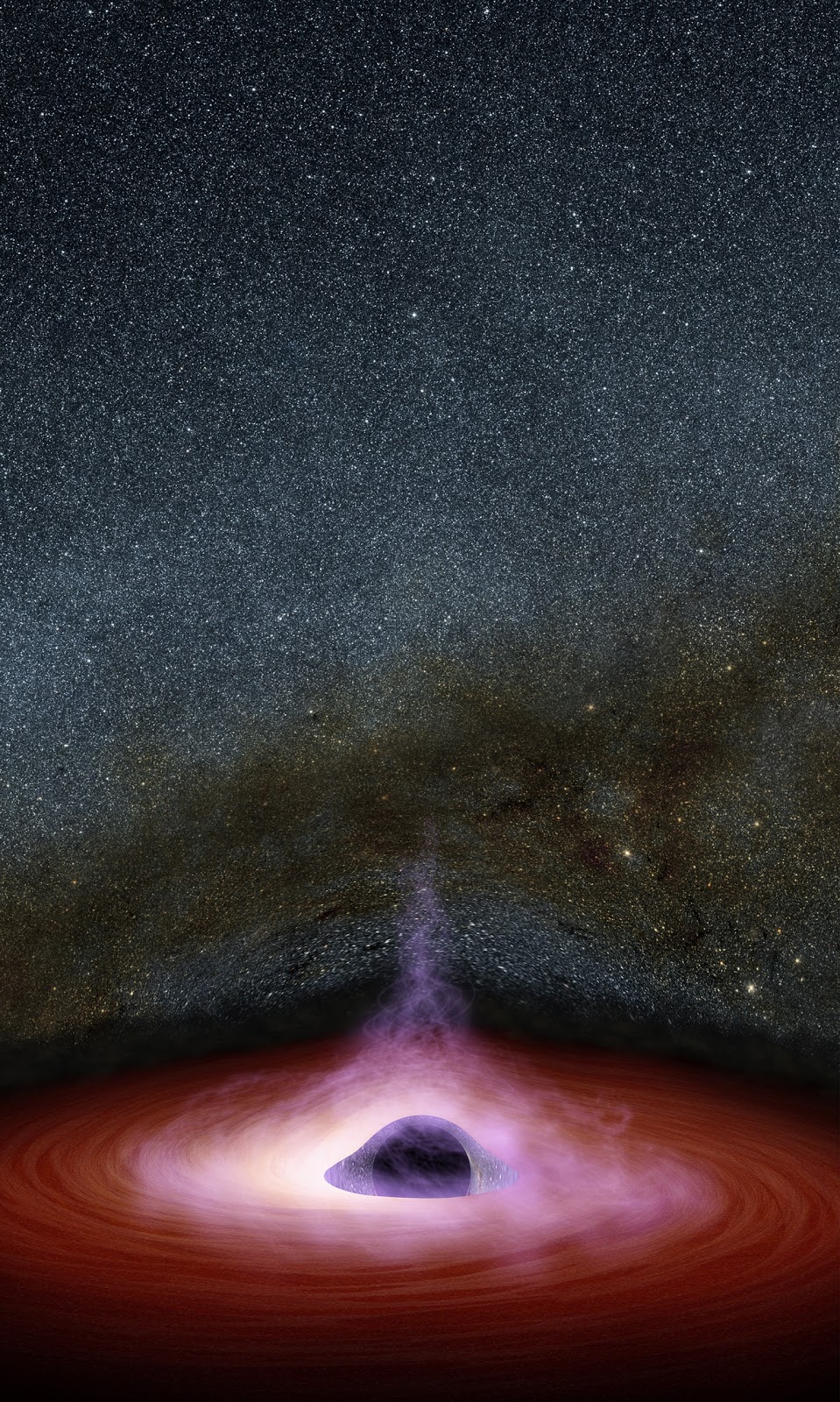 Artist’s impression of the Black Hole Flare | Earth Blog