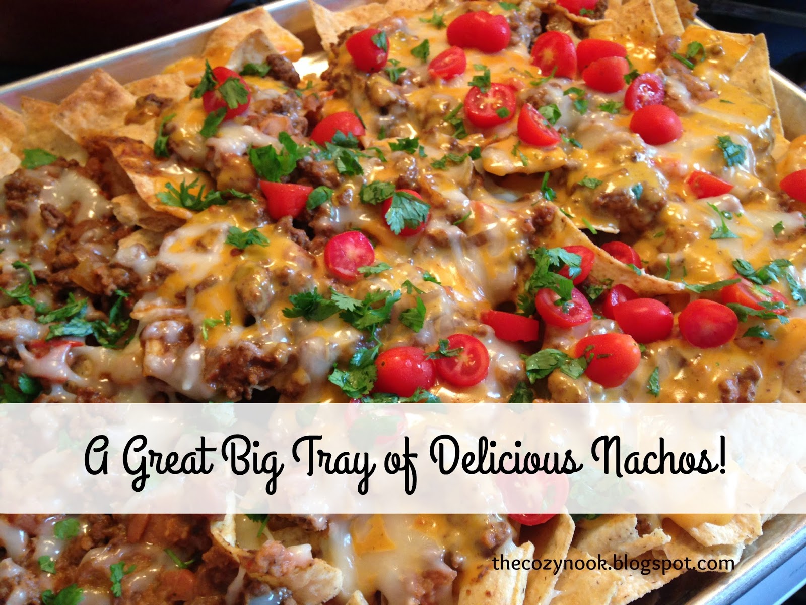 The Cozy Nook: A Great Big Tray of Delicious Nachos