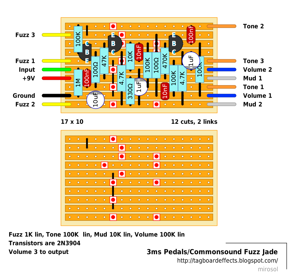Guitar FX Layouts: 3ms Pedals / Commonsound Fuzz Jade