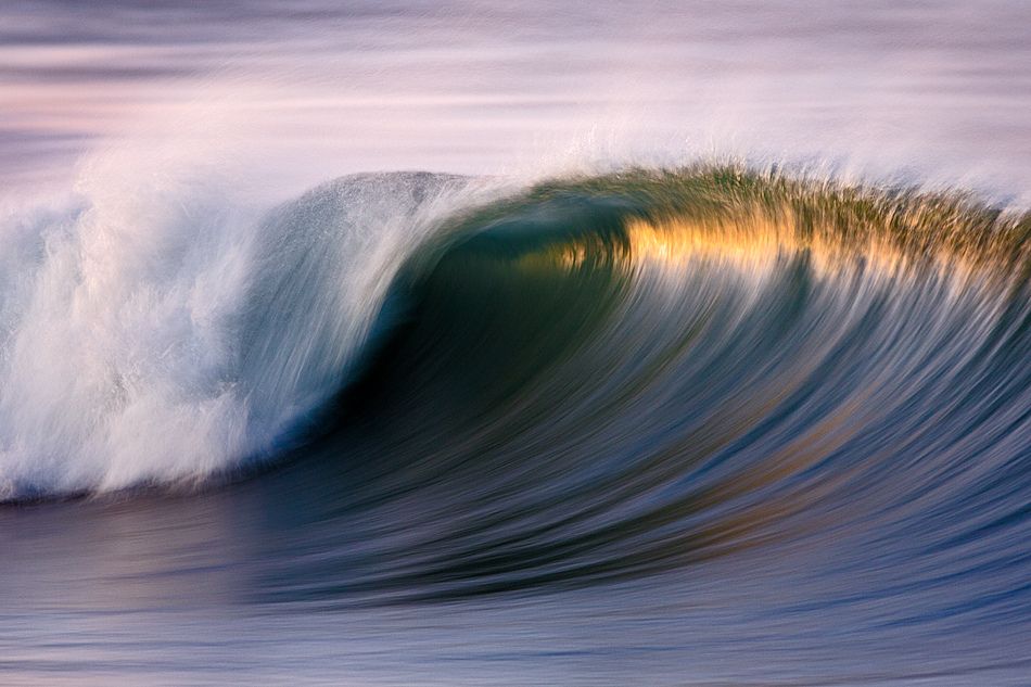 Magnificent Golden Waves of California Ocean - Best Photography, Art ...