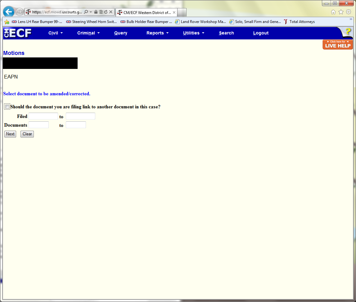 Sidebars from the Sidelines: 4L: What to do When . . . You File Using ...