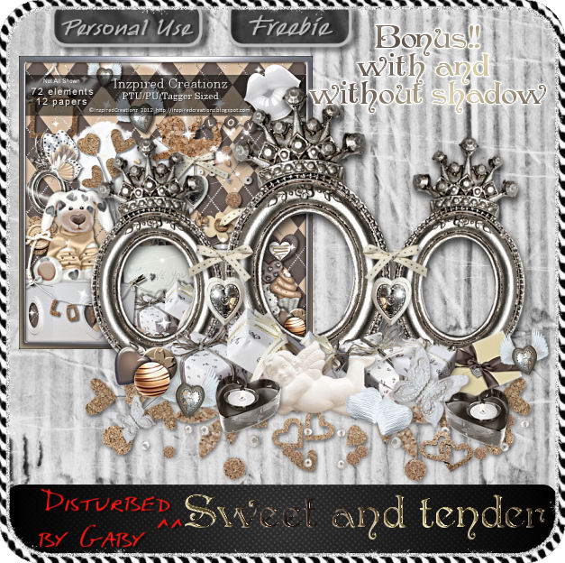 Disturbed PSP tutorials: Freebie Clusters: Sweet and Tender