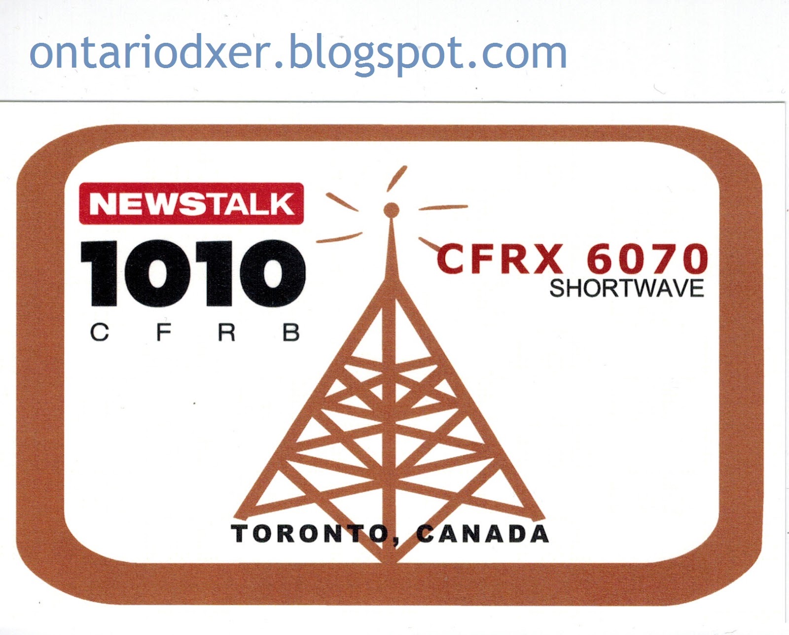 Canadian DX Blog: Radio CFRX Toronto 6070 kHz