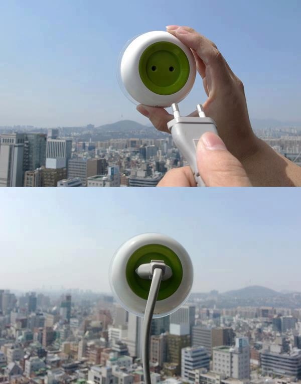 great images: Solar Powered Window Socket