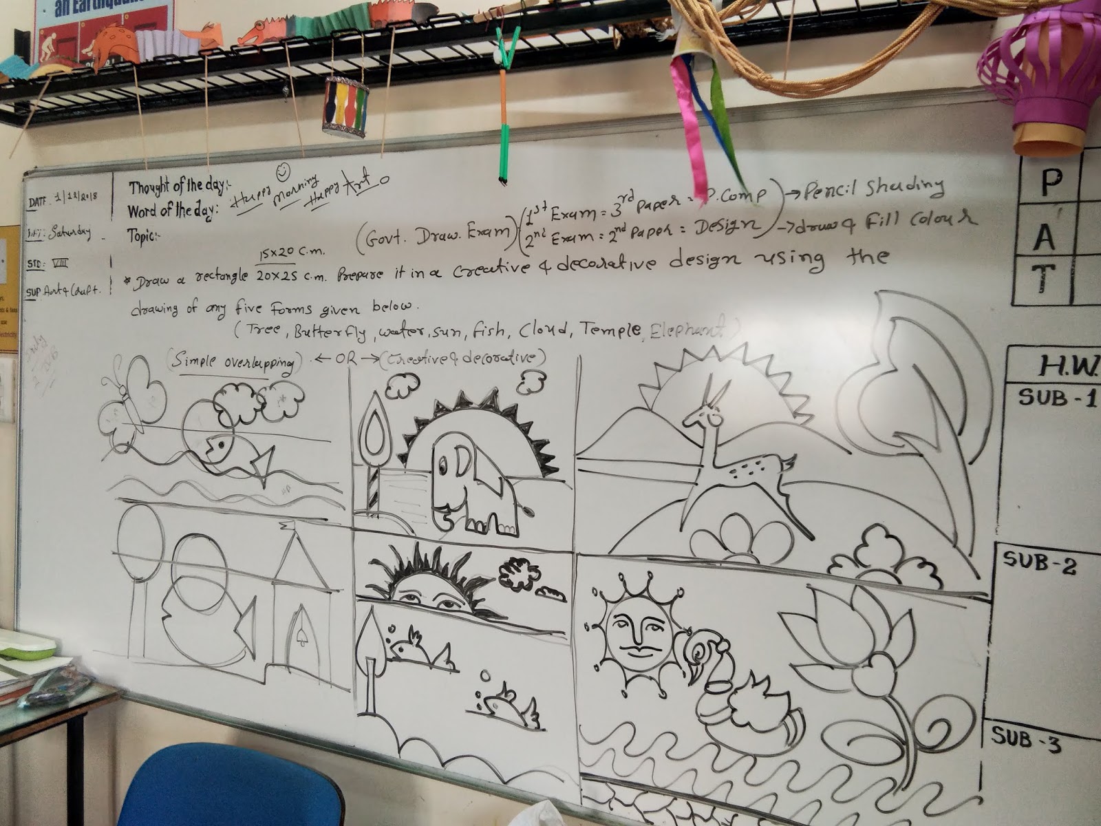 Paper pattern of elementary and intermediate drawing exam only for ...