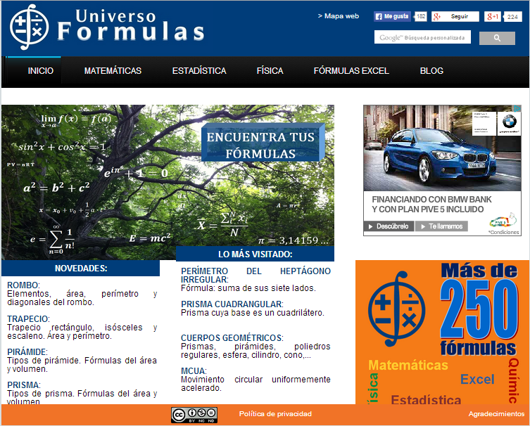 El universo de las fórmulas... buena idea para compartir ~ Buenas Ideas ...
