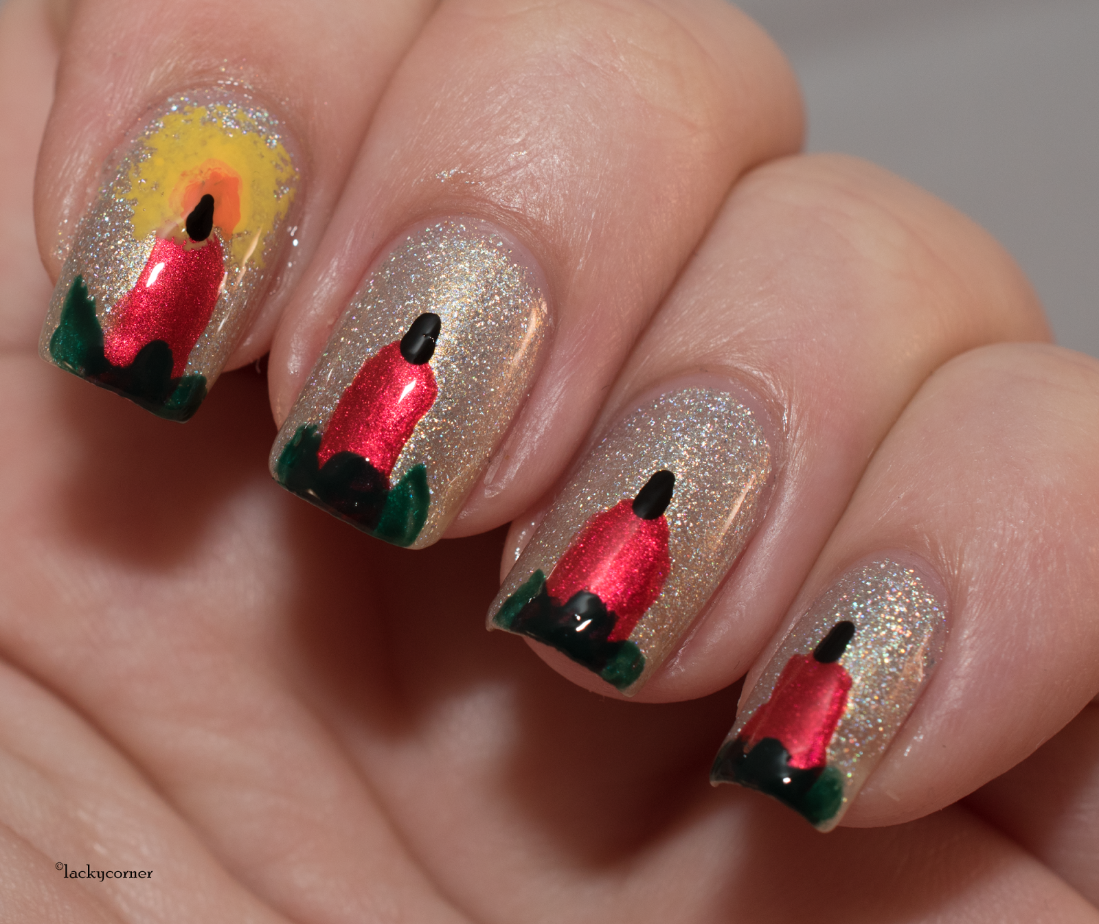 Lacky Corner: Nail Art Sunday - 1:a Advent