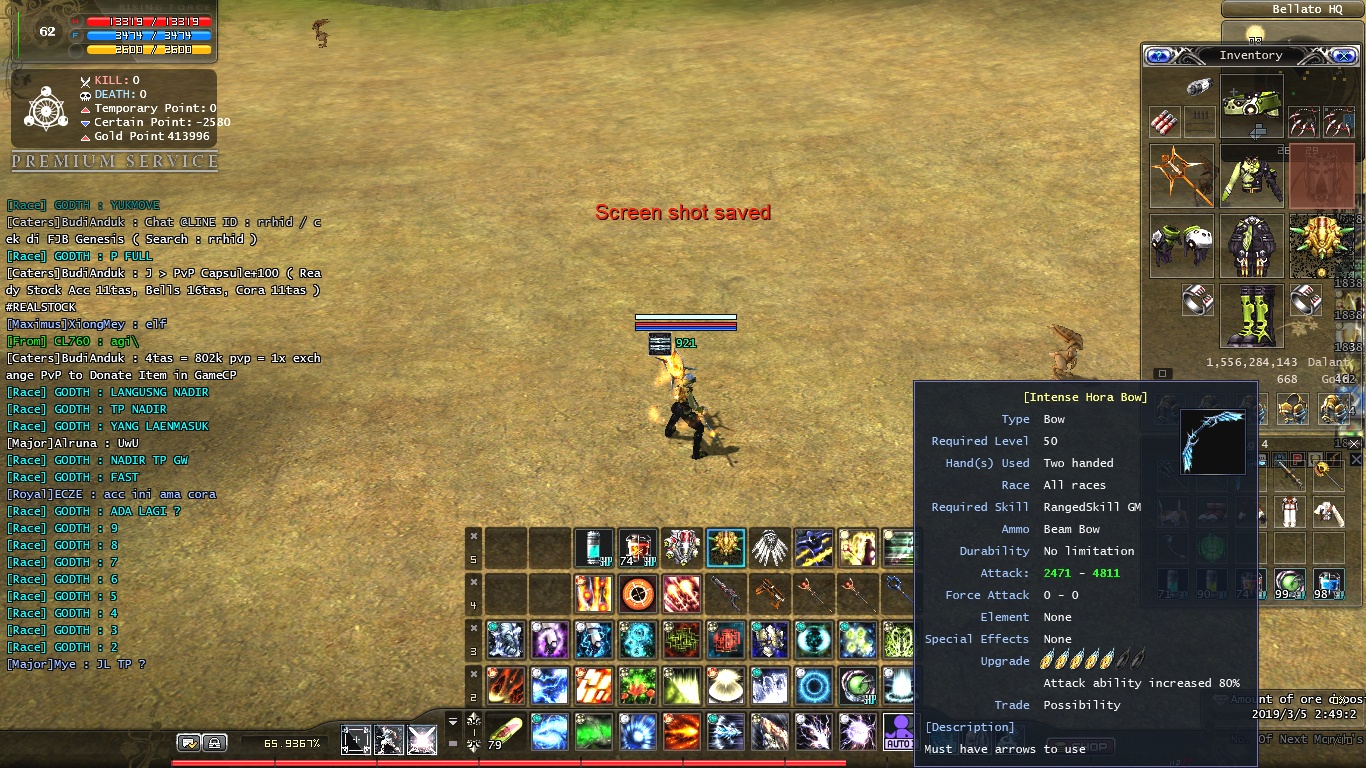 Damage semua senjata Hora level 50 +5