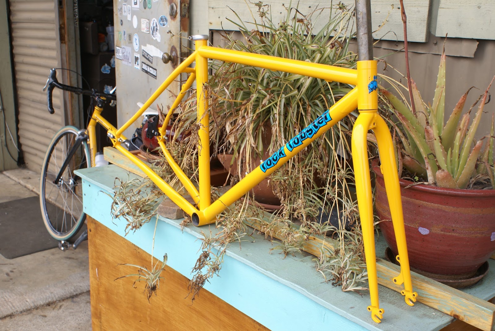 what's up in Santa Cruz: Single speed steel CX frame and fork for Idaho