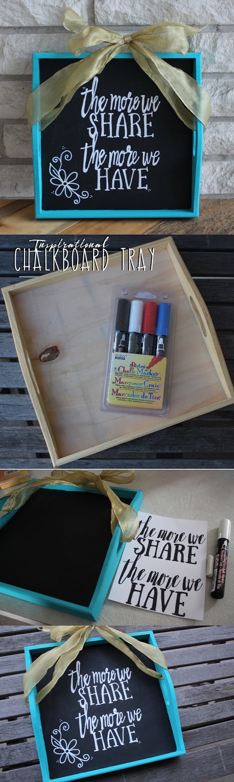 Inspirational Chalkboard Tray