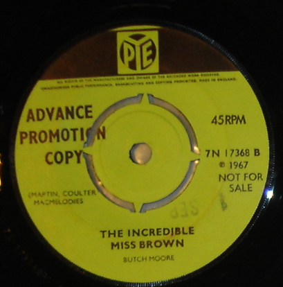Left and to the Back: Butch Moore - The Incredible Miss Brown/ Till ...