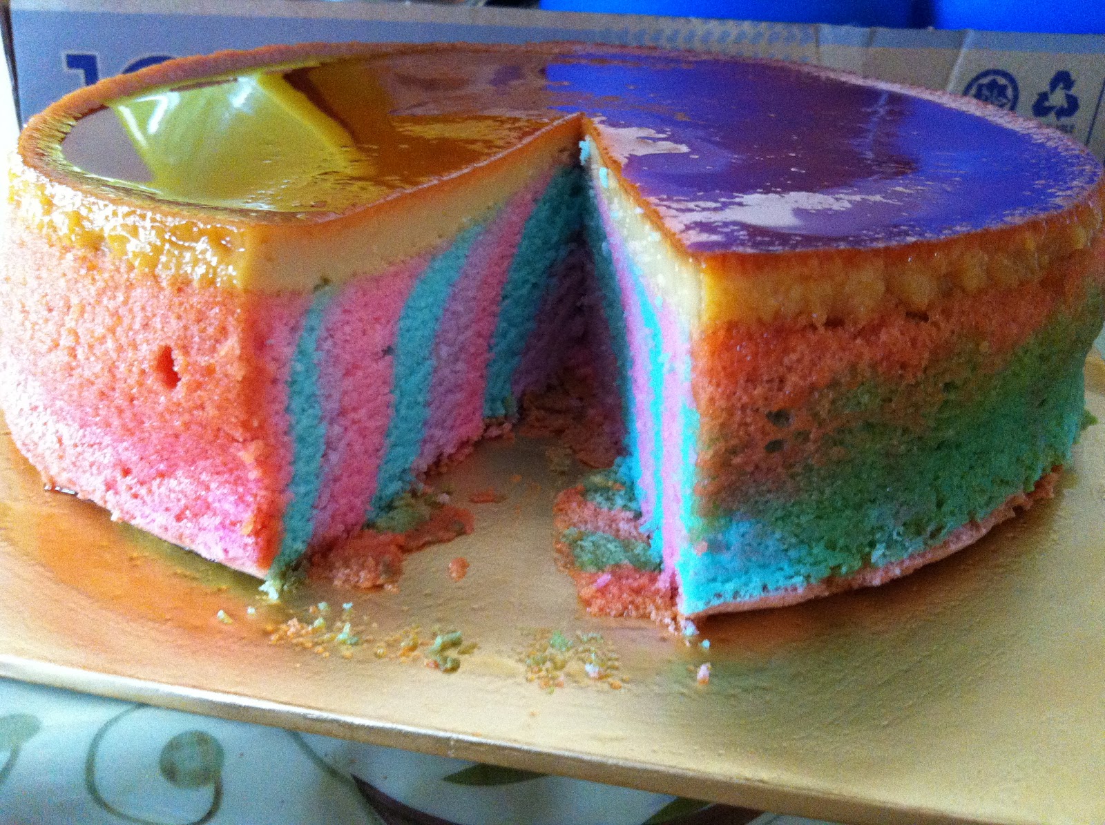 Dari Dapur Shira Shaakira: Kek Karamel Pelangi