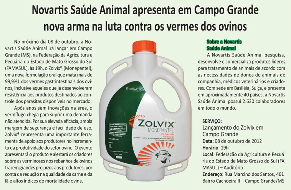 Laboratório de Doenças Parasitárias: Zolvix no Brasil