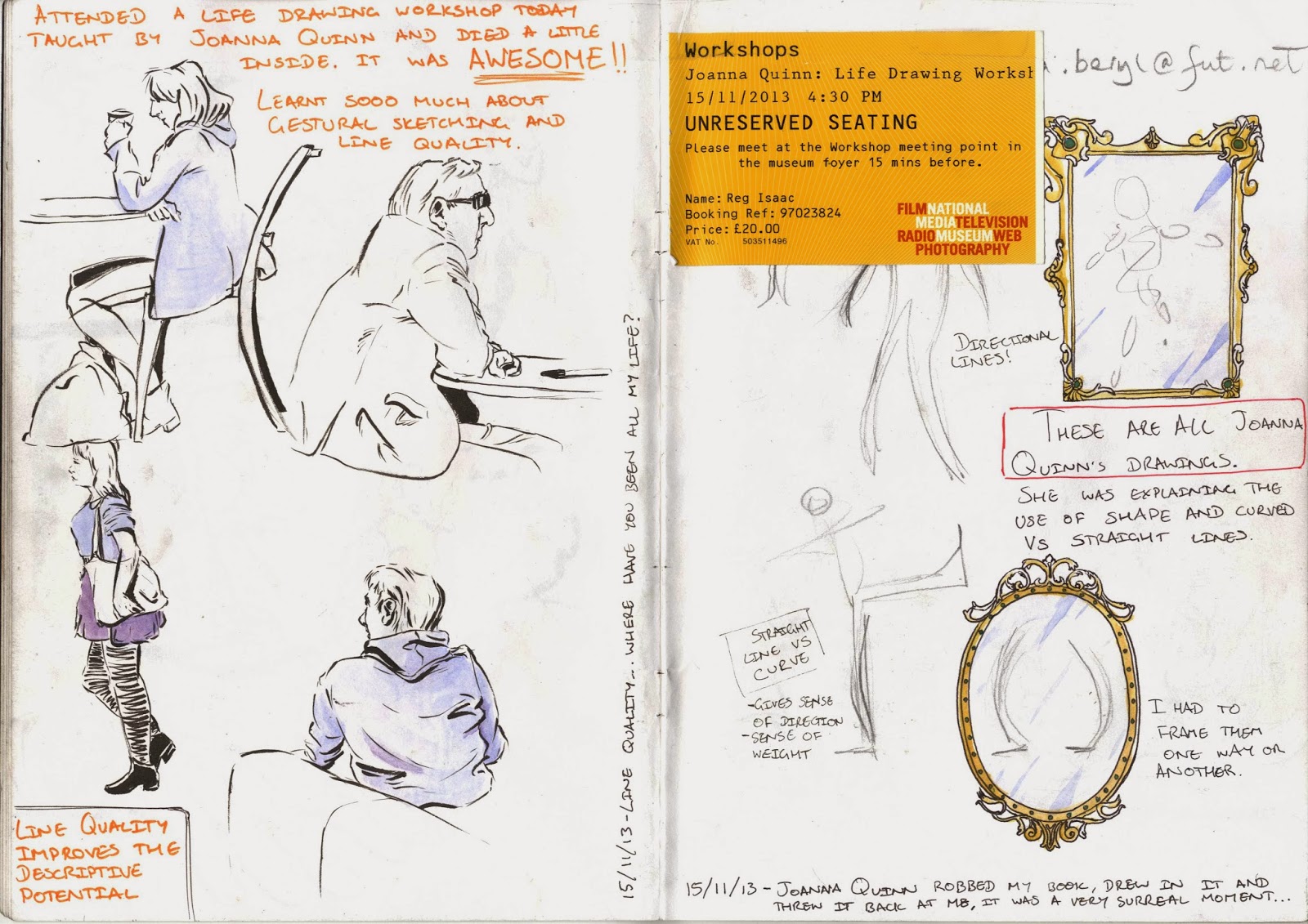 Reg Isaac: CalArts Sketchbook submission 2014
