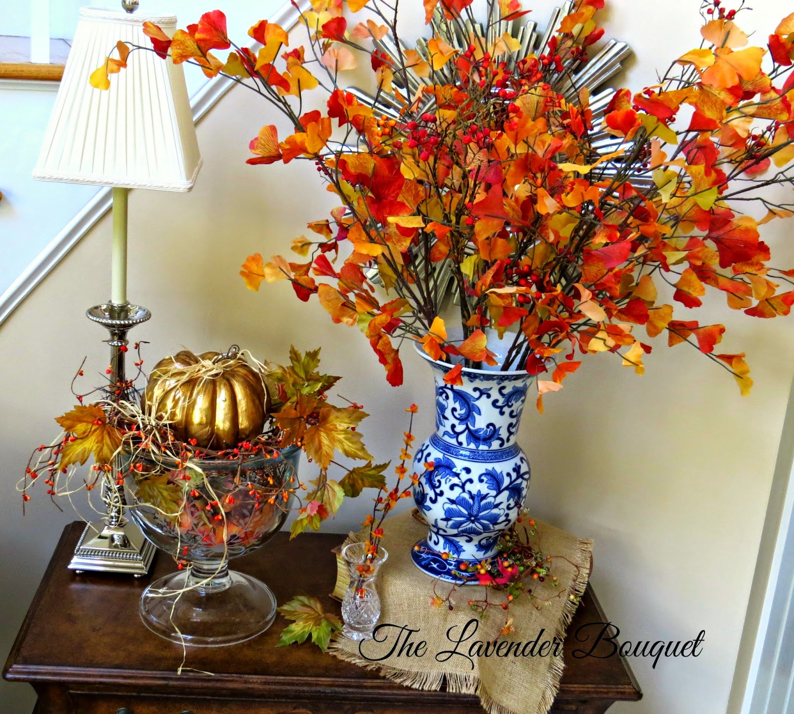 The Lavender Bouquet: FALL FOYER DECOR