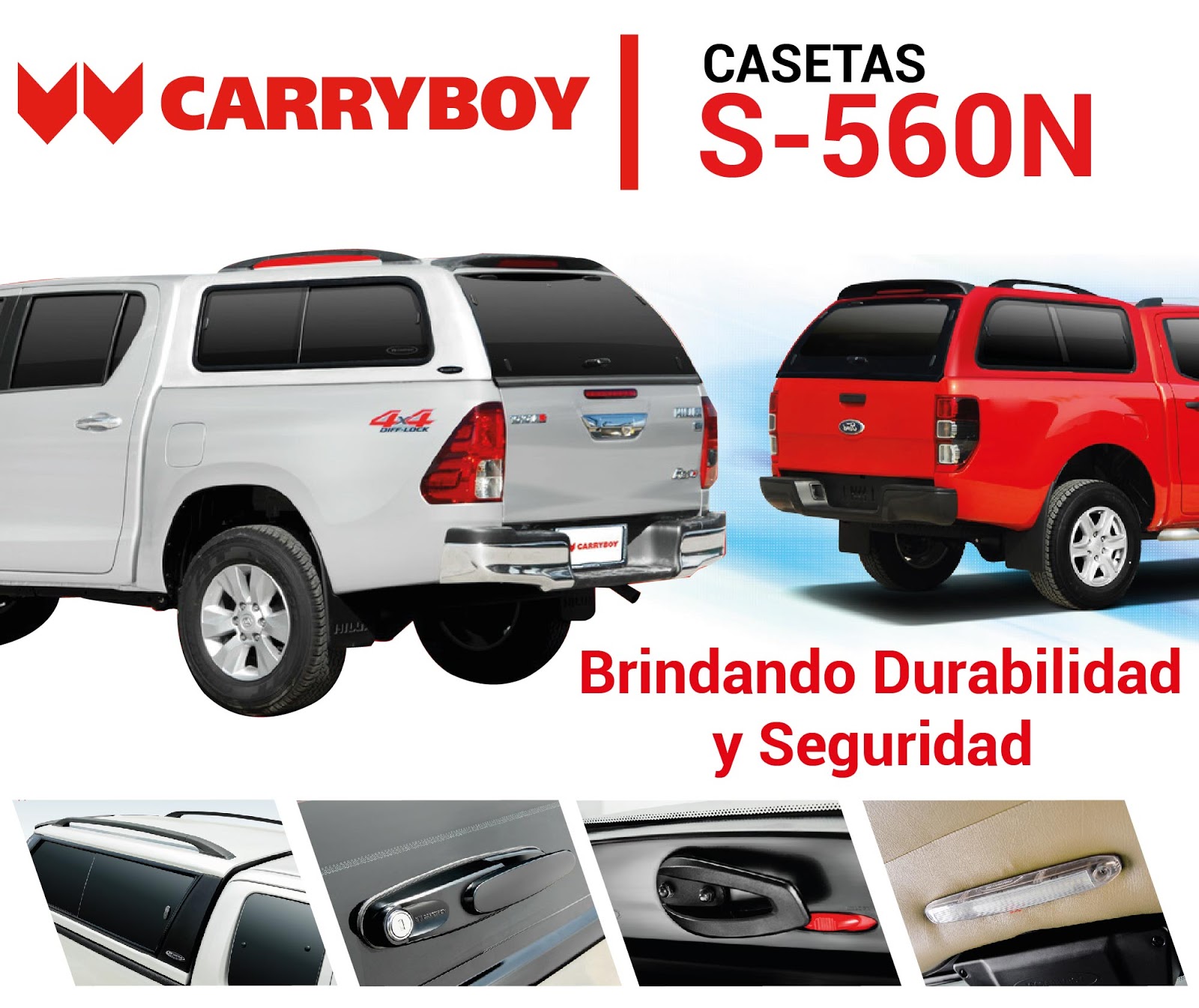 Casetas Carryboy S-560N para camionetas 4x4 ~ Gamapartes