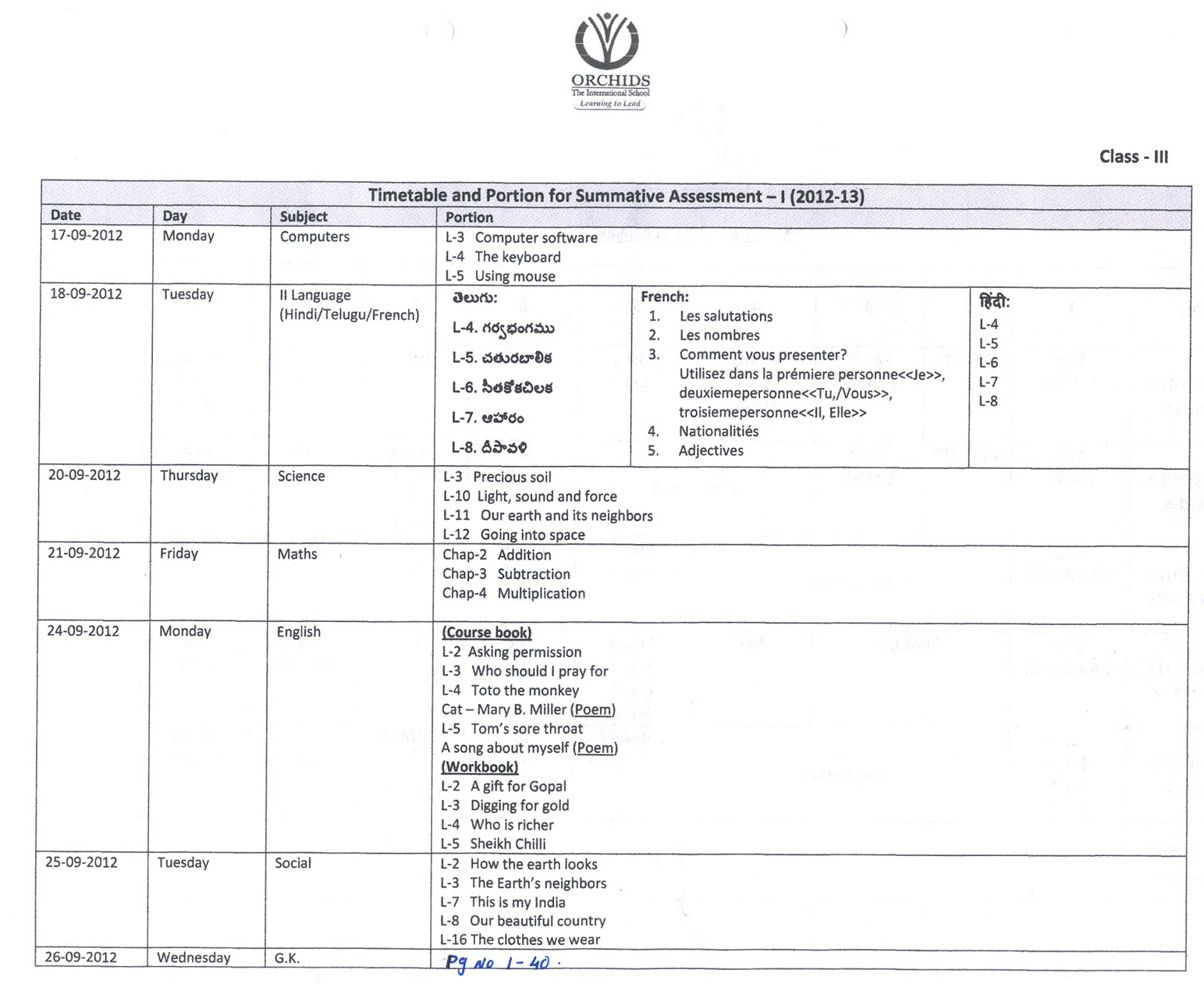 Class III Orchids: August 2012