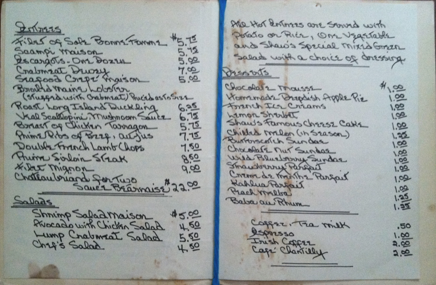 Bonni Brodnick Blog : Emily Shaw's Inn + The Inn at Pound Ridge: Menus ...