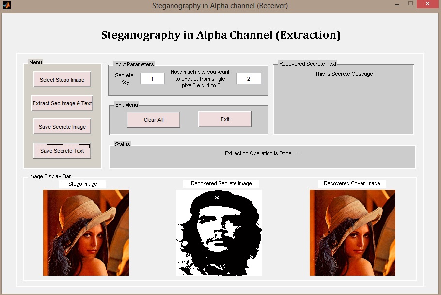 Steganography Hiding Secrete Image And Text In Cover Image Using Matlab Project Code
