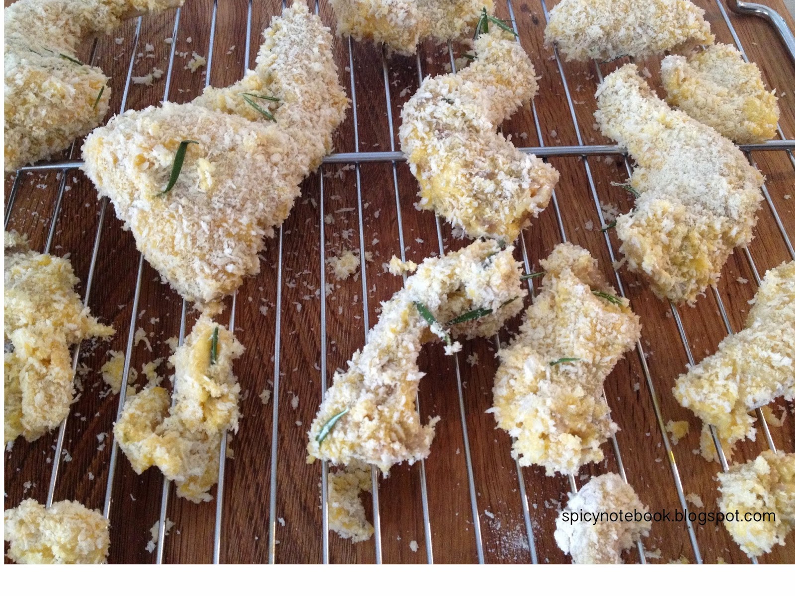 Spicy notebook: Fried rabbit with oven baked potato strips