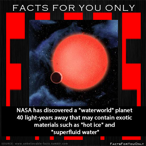 Facts For You Only: NASA has discovered a "Waterworld" planet 40 light ...