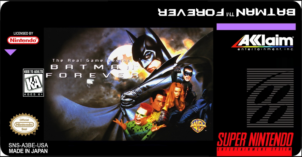 Super Nintendo Labels: Batman Forever