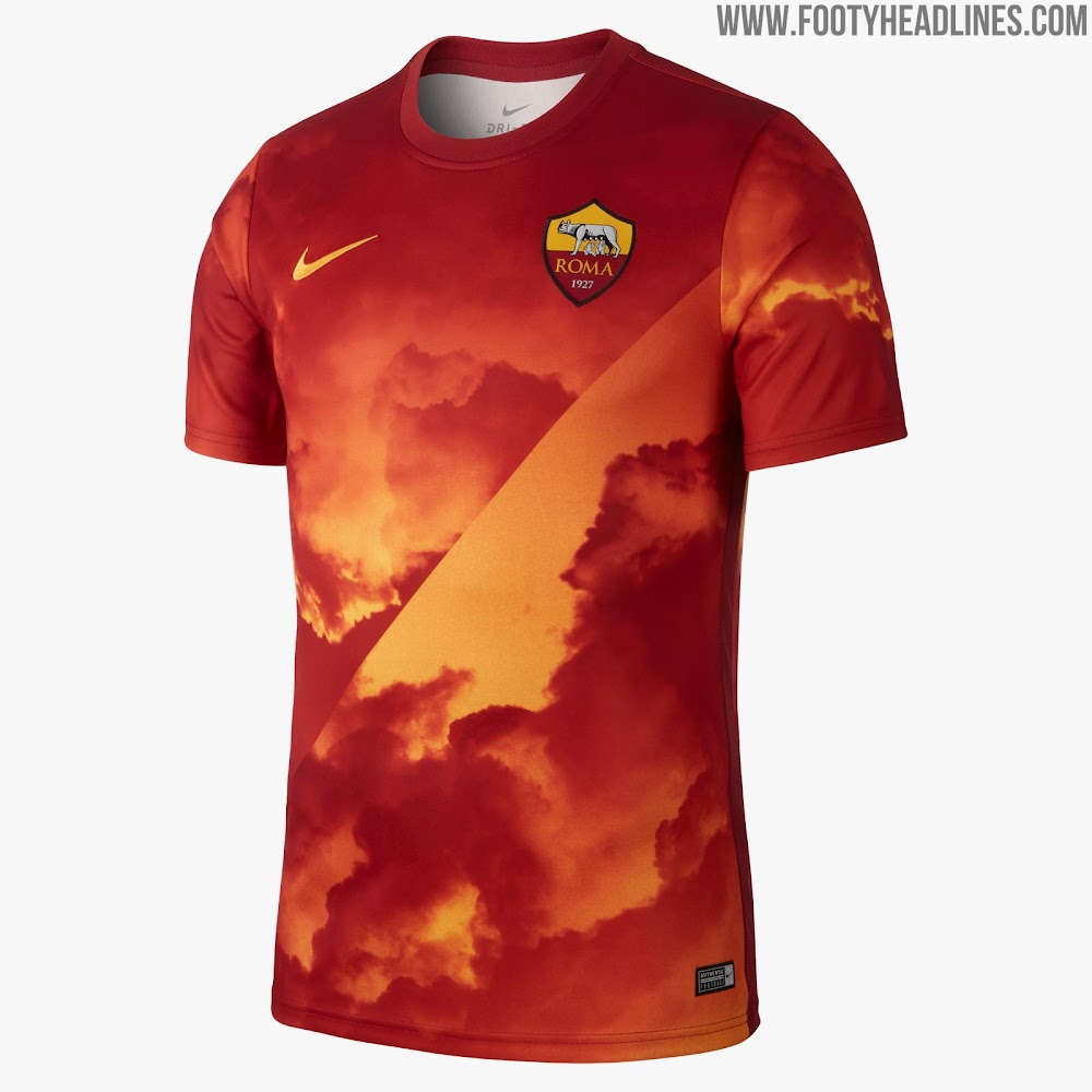 Unique Nike AS Roma 19-20 Pre-Match Jersey + Anthem Jacket Released ...