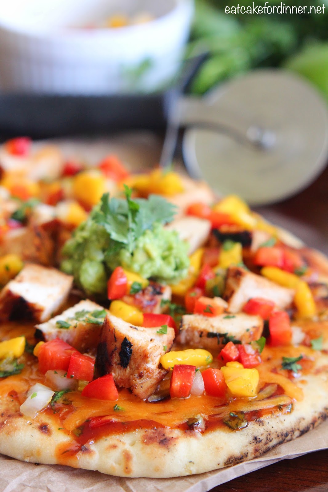 Eat Cake For Dinner: Grilled Cilantro Lime Chicken Flatbread Pizza