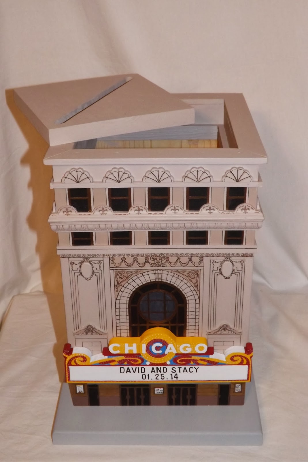 Mulberry Lane Folk Art: Chicago Wedding! A Custom Order Wedding Card Box!