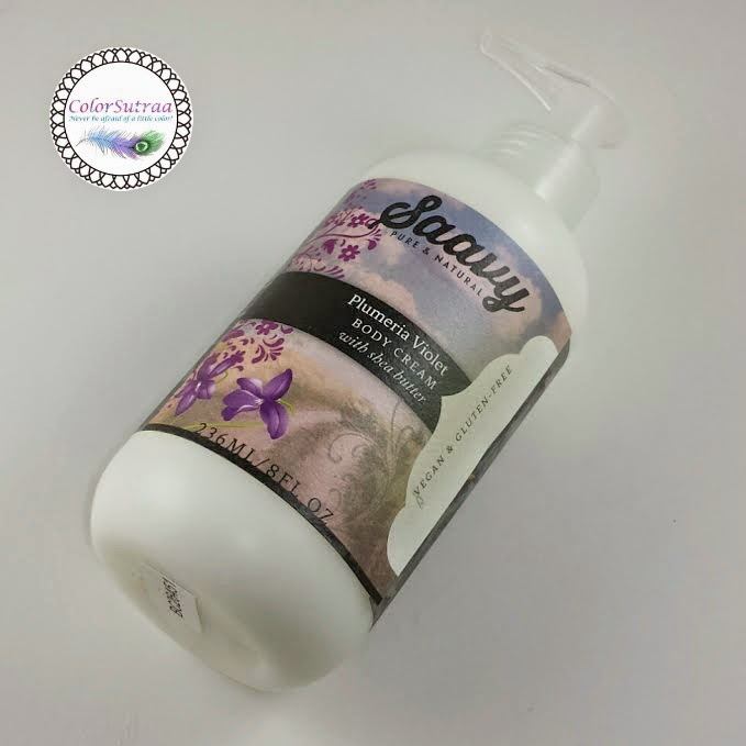SAVVY NATURALS Plumeria Violet Body Cream : Review + GIVEAWAY - ColorSutraa