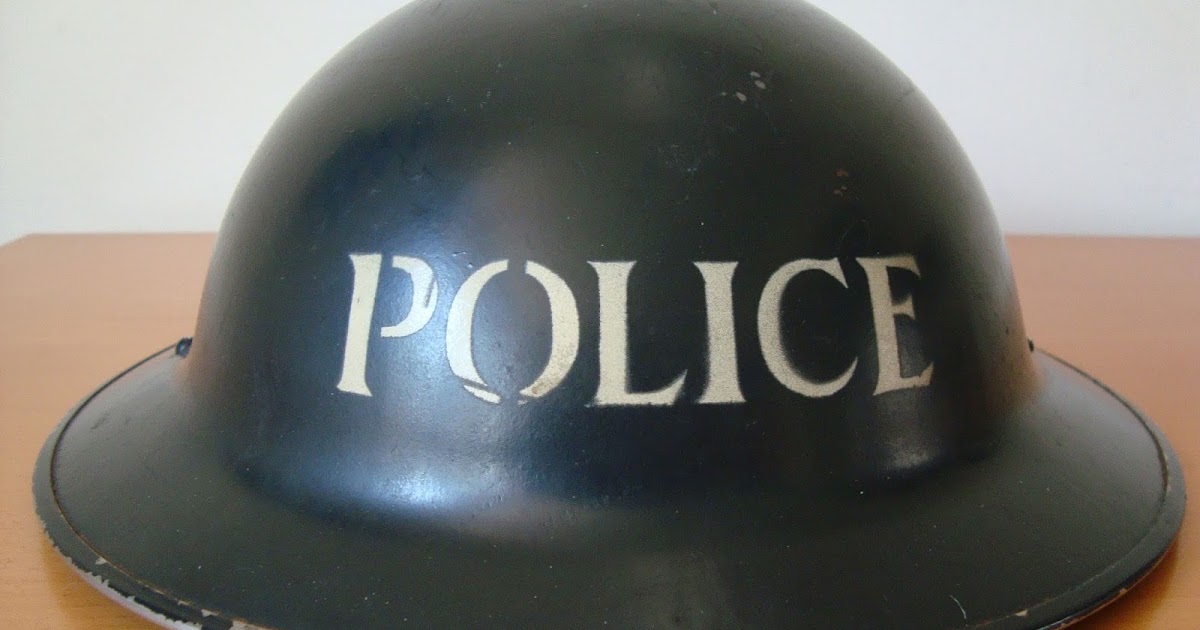 Avon & Somerset Constabulary: British Police WW2 Steel Helmet