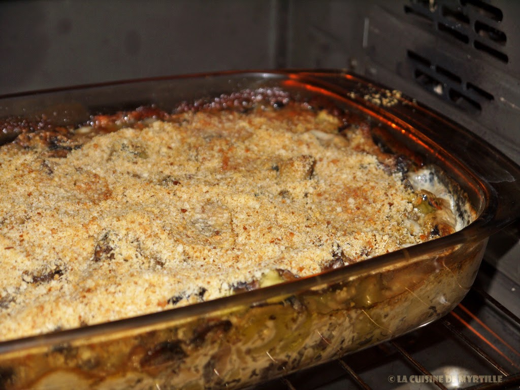 La Cuisine de Myrtille: Gratin de ravioles au poulet et champignons